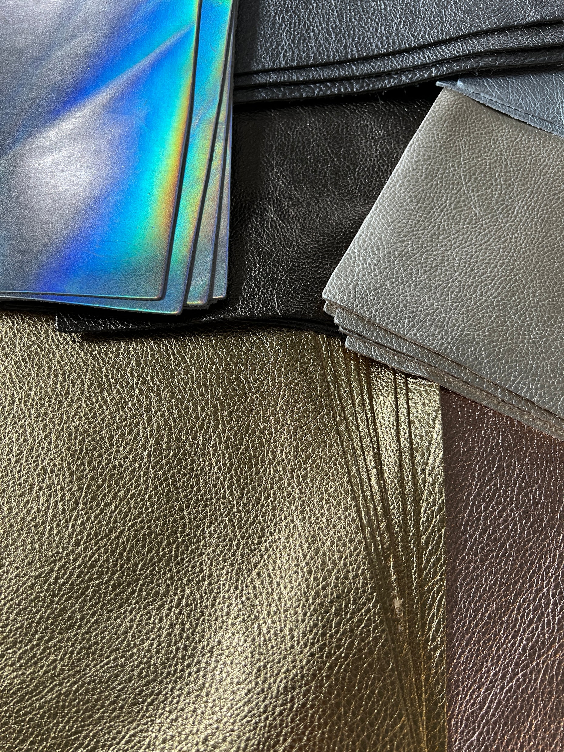 Natural Grain Metallic Cowhide Leather Bundle: 6 Pack - 8.5'' x 11'' C ...