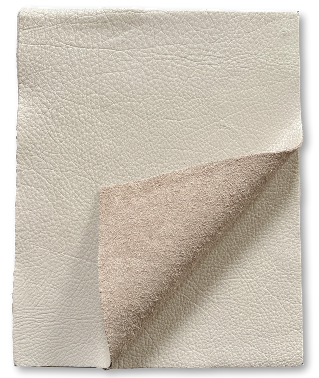 Off White Natural Grain Deer-Tanned Cowhide – Full Aniline Finish, 1.1 ...