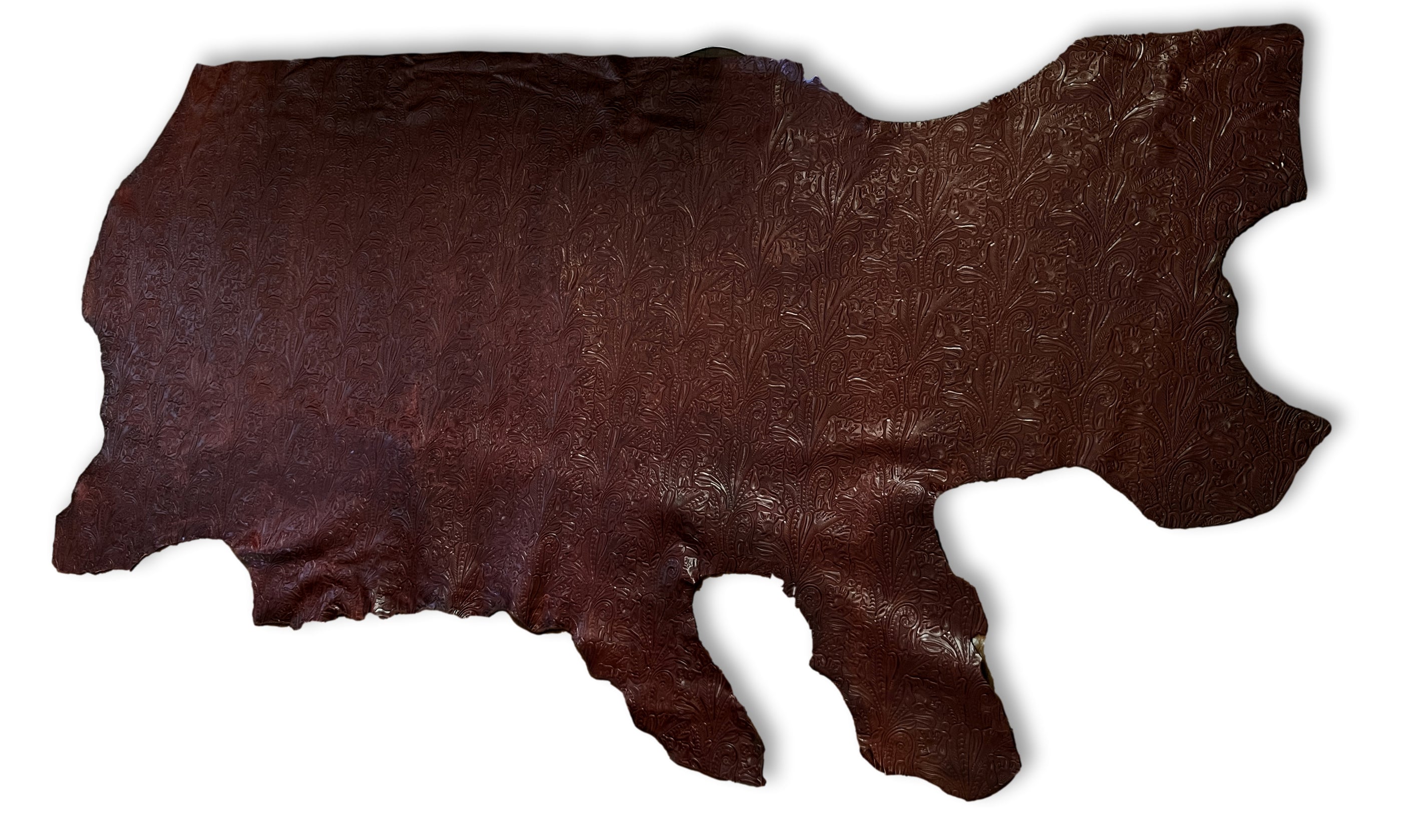 Brandy Large Floral Embossed Cowhide – TanneryNYC