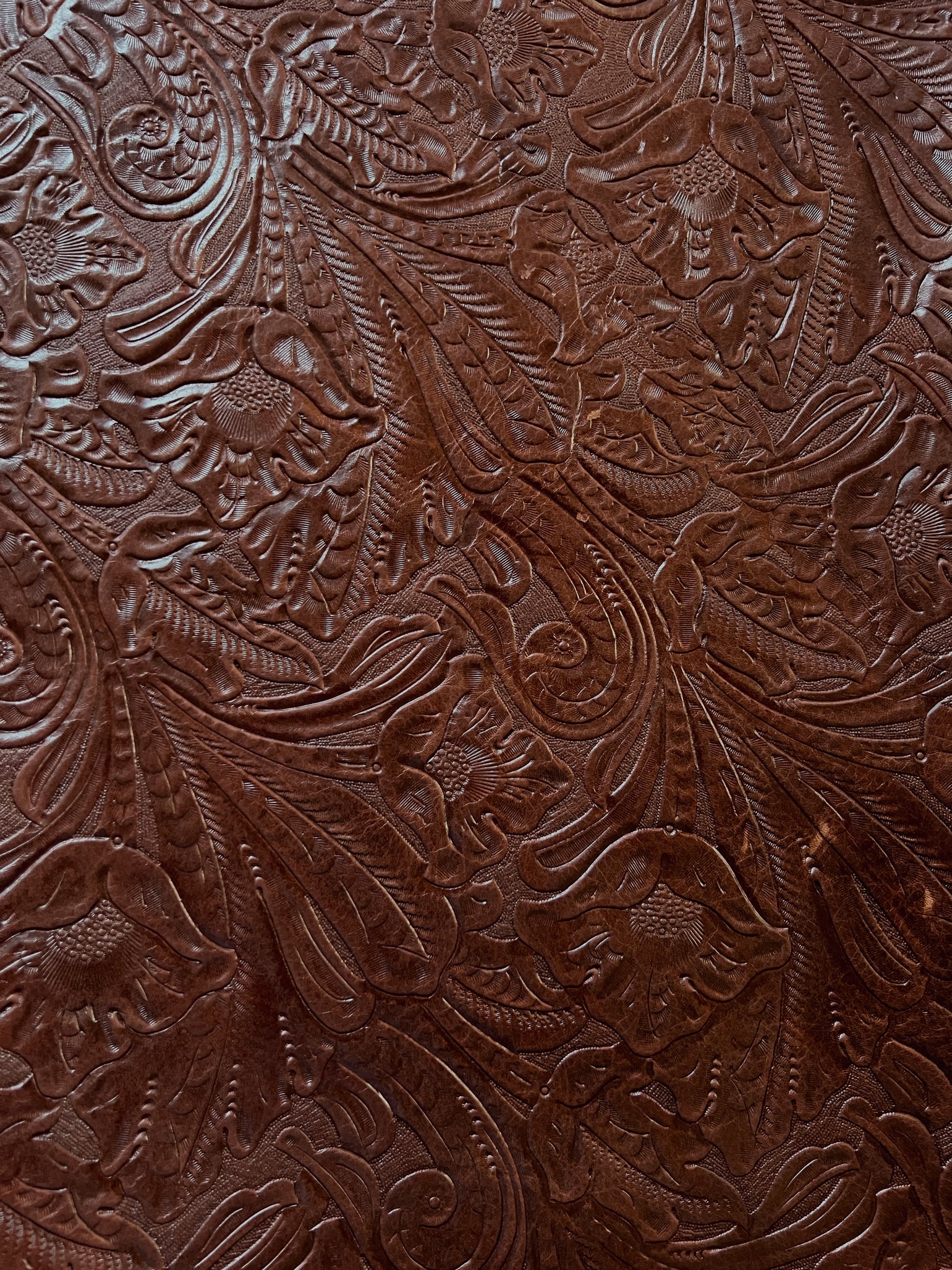 Brandy Large Floral Embossed Cowhide – TanneryNYC